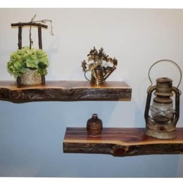Red Cedar Floating Shelves - Etsy