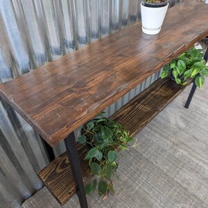 Entryway Table Console With Steel Legs Table Rustic, Country Farmhouse ...