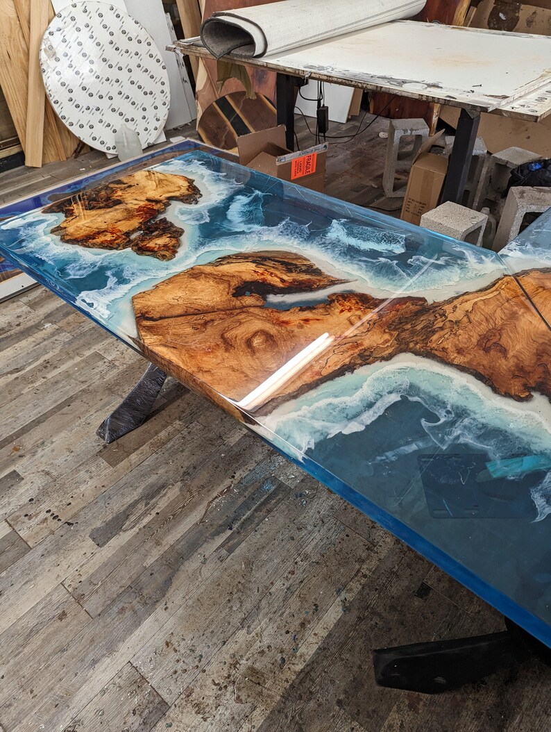 Epoxy Ocean Table / Office Desk / River Table 72" X 30" … " Big Daddy-o ...