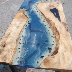 Ocean Table Epoxy / Bench Epoxy Coffee Table Sm , Med and Lge ...