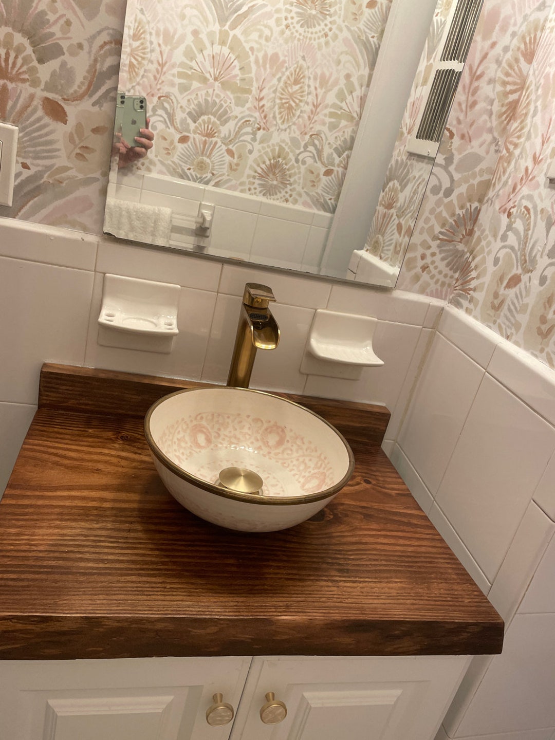 Rustic Vanity Live Edge / Washstand Sink / Bathroom / Countertop ...