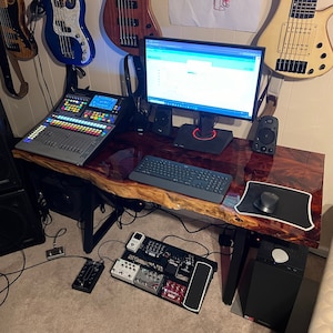 Office Desk / Computer Desk, Solid Live Edge Cedar Table, Custom Wood ...