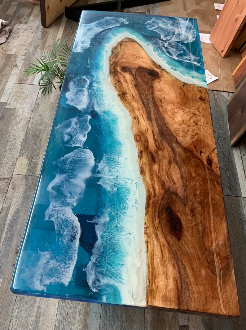 Ocean Table Epoxy / Bench Epoxy Coffee Table Sm , Med and Lge ...