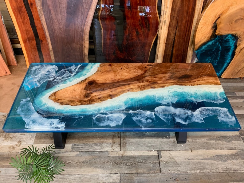 Ocean Table Epoxy / Bench Epoxy Coffee Table Sm , Med and Lge ...