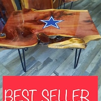 Walnut Round Epoxy Game Table, Walnut Epoxy Gamble Table, Custom 42 ...