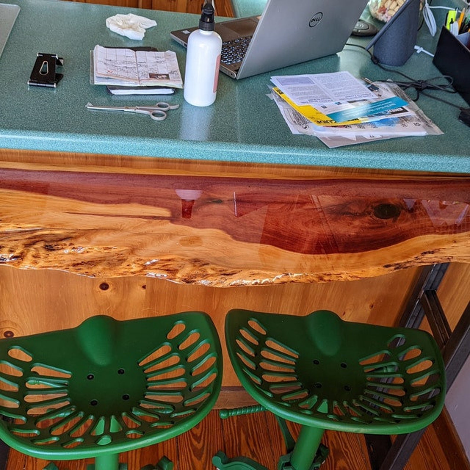 Live Edge Floating Shelf | Cedar | Rustic Floating Edge Shelf| Epoxy ...