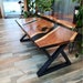 Epoxy River Table / Bench Black Walnut Epoxy Coffee Epoxy Coffee Table ...