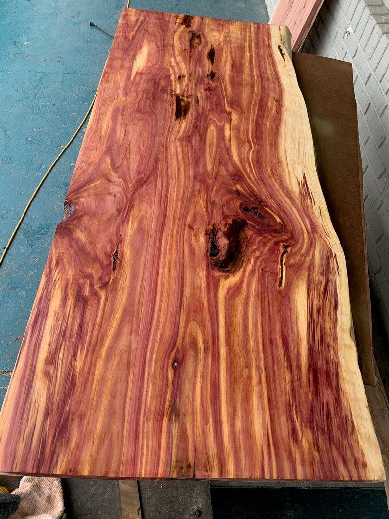 Office Desk / Computer Desk Solid Live Edge Cedar Table - Etsy