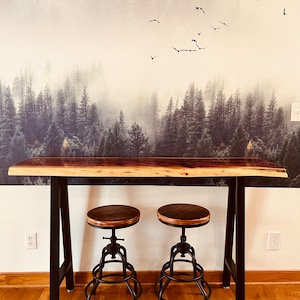 Bar Top / Console Table / Live Edge Epoxy Bar Top Cedar 'the Lisa ...