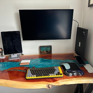 Epoxy River Table, Live Edge Cedar Epoxy Desk,, " the Ari Edition ...