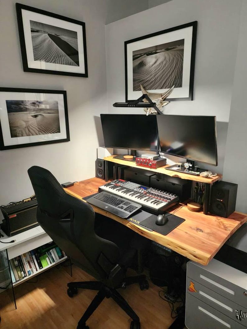 Office Desk / Computer Desk, Solid Live Edge Cedar Table, Custom Wood ...