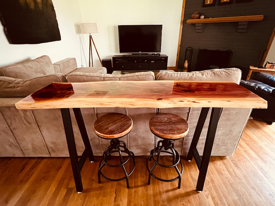 Bar Top / Console Table / Live Edge Epoxy Bar Top Cedar 'the Lisa ...