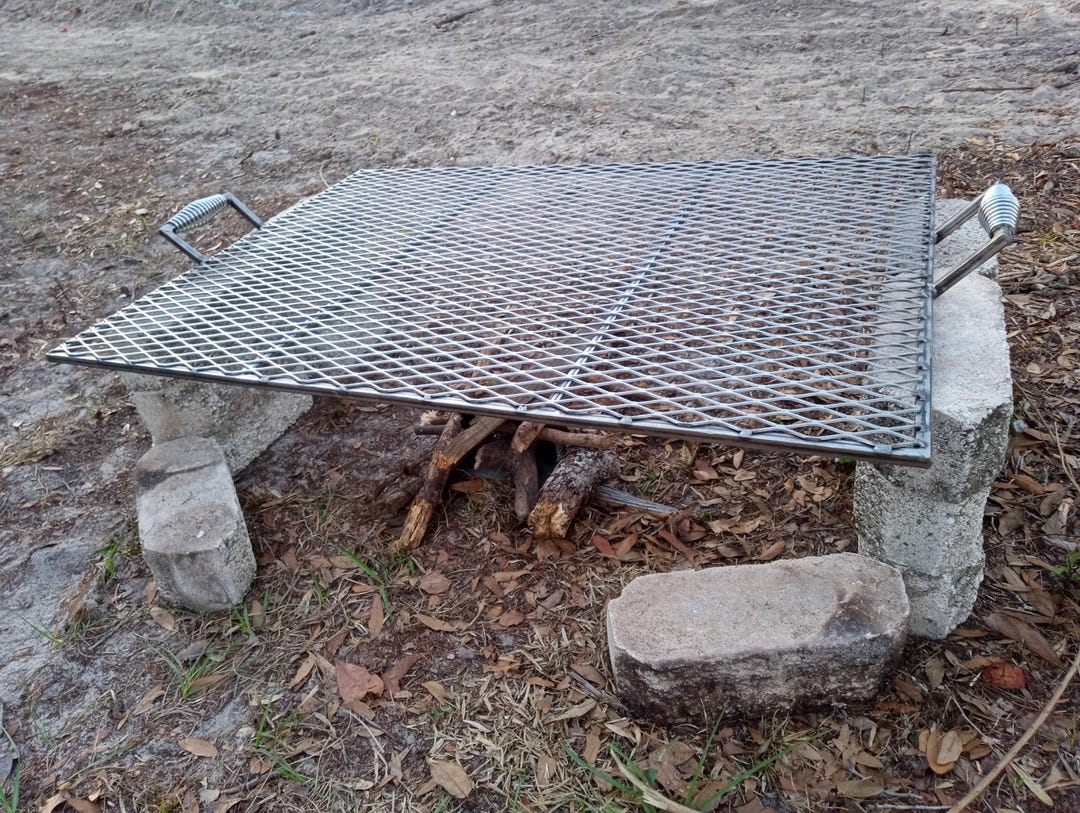 Camping Cooking Grate - Custom Grill - Open Fire Cooking Grate ...