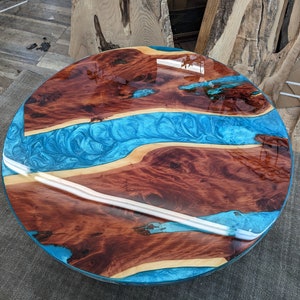Round Epoxy River Table / Epoxy Table …cedar USA Beautiful ...