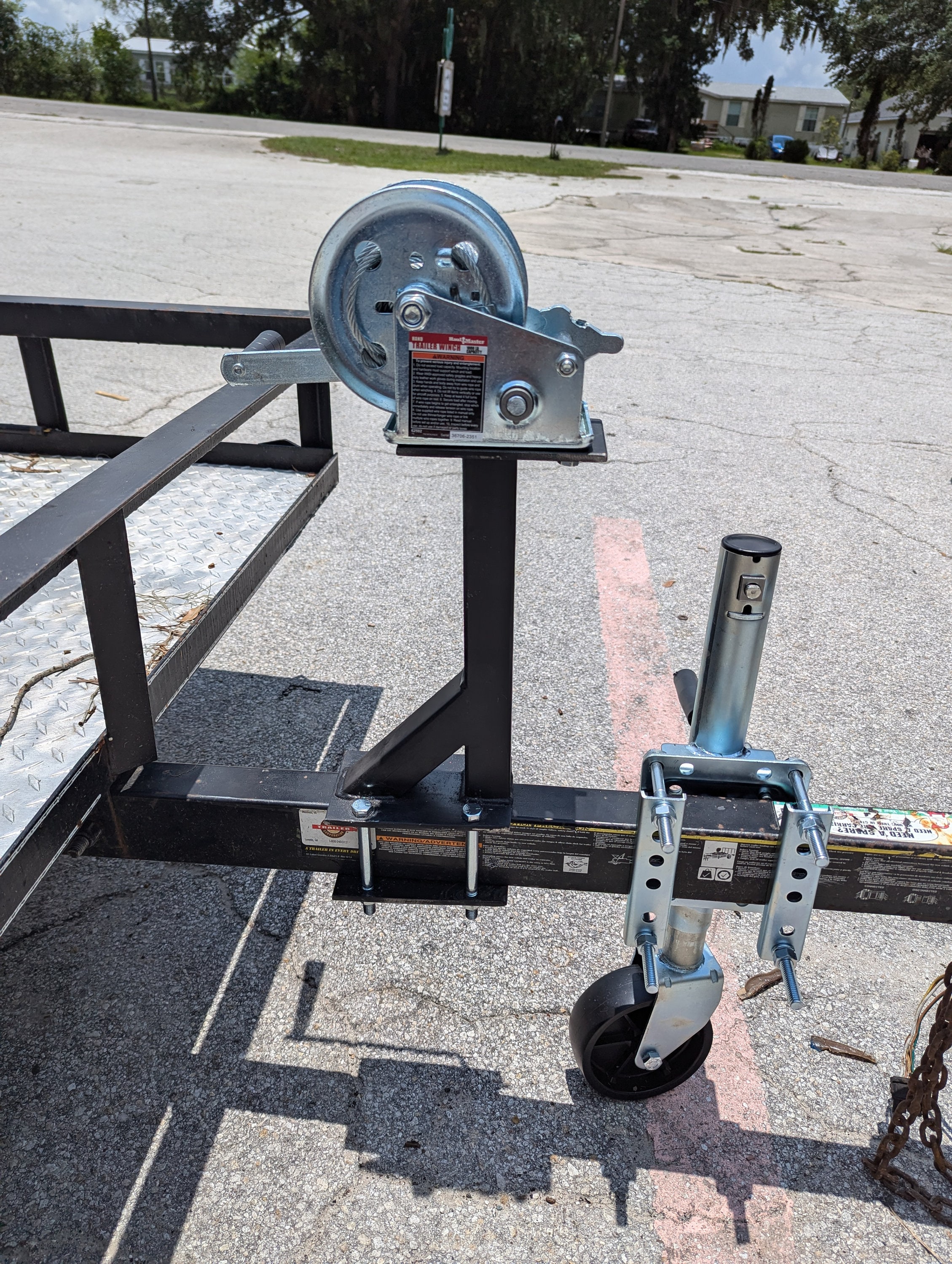 Utility Trailer Winch Mount Post 1.5"x 1.5" X 12" Tall / Custom Size ...