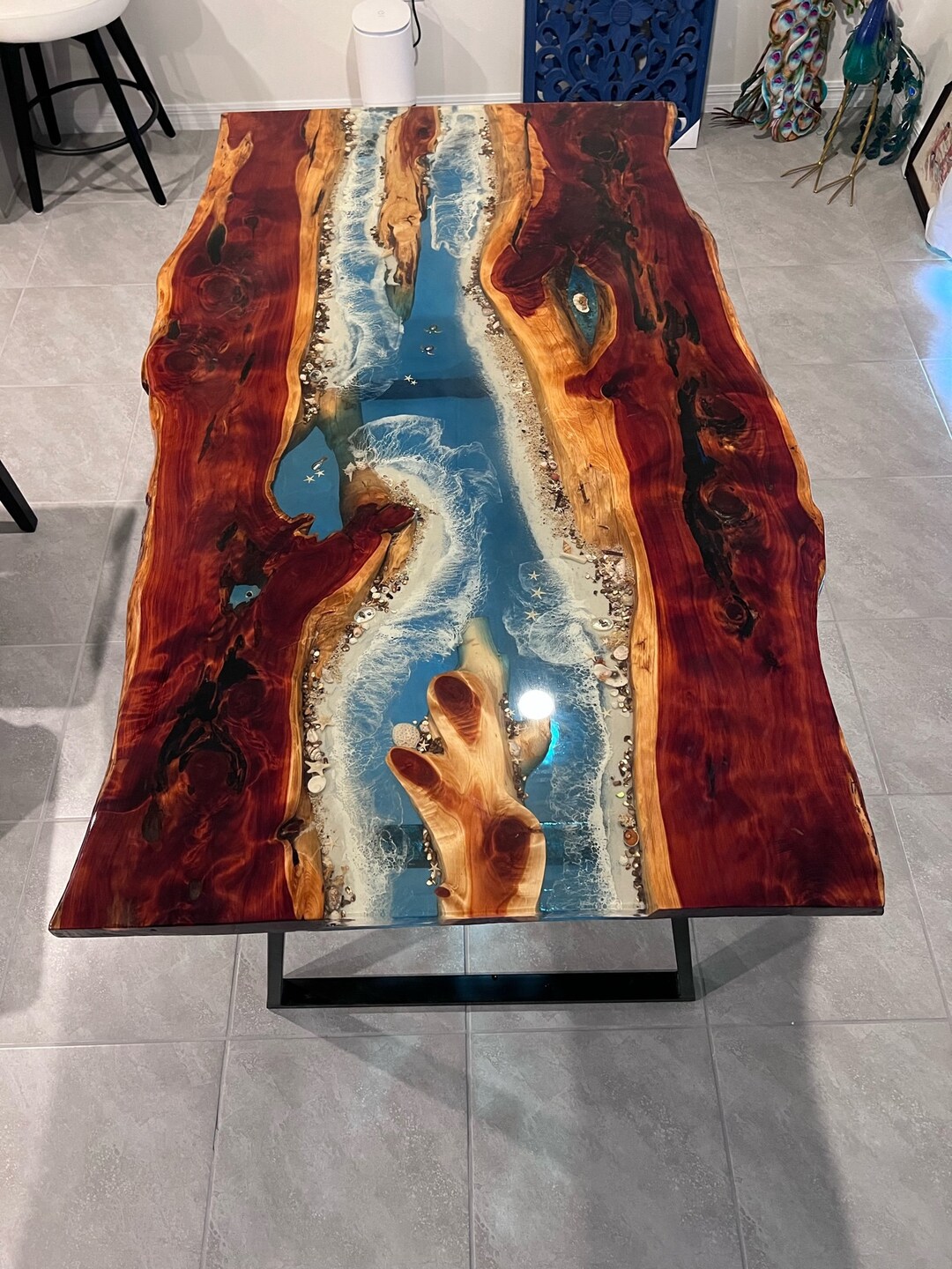 Epoxy Ocean Table / Office Desk / River Table 72" X 30" … " Big Kahuna ...
