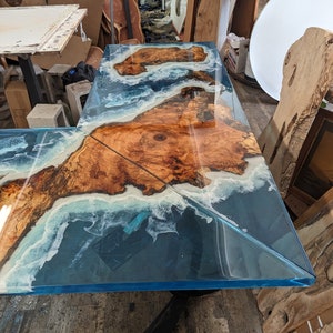 Epoxy Ocean Table / Office Desk / River Table 72" X 30" … " Big Daddy-o ...