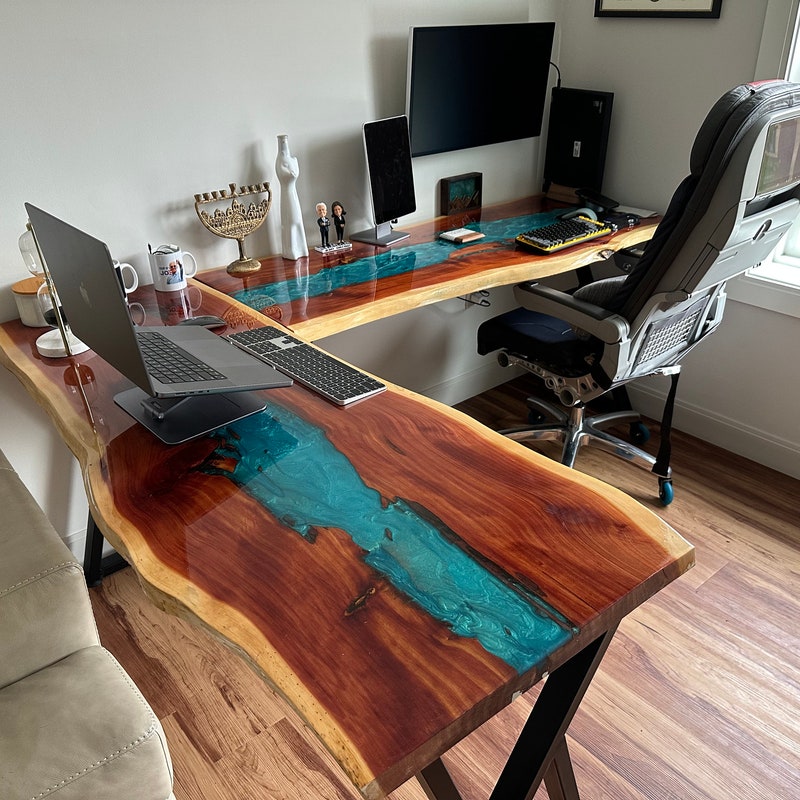 Epoxy Resin Computer Table - Etsy