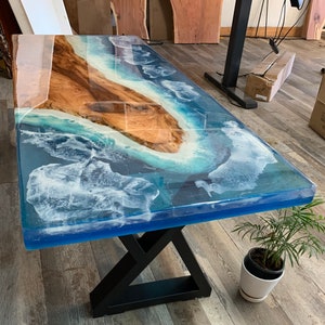 Ocean Table Epoxy / Bench Epoxy Coffee Table Sm , Med and Lge ...