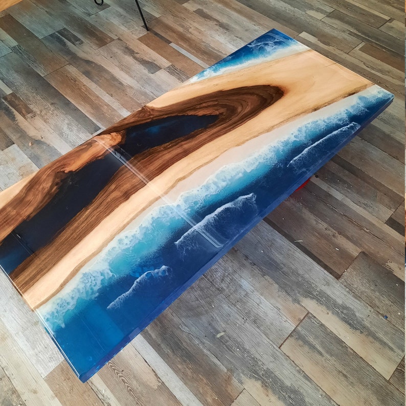 Ocean River Table / Bench Epoxy Coffee Table 47 X - Etsy