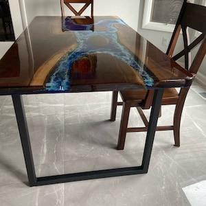 Epoxy Ocean Table / Office Desk / River Table 72" X 30" … " Big Kahuna ...