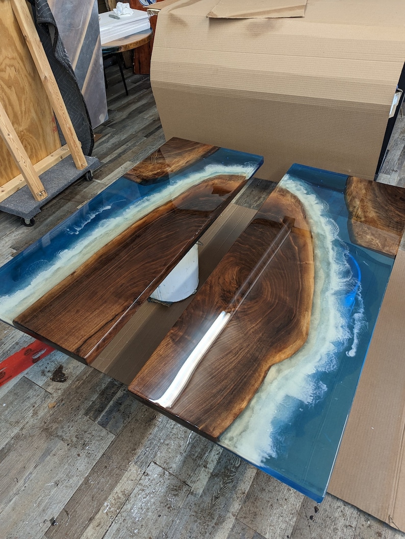 Ocean Table Epoxy / Bench Epoxy Coffee Table Sm , Med and Lge ...