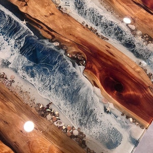Epoxy Ocean Table / Office Desk / River Table 72" X 30" … " Big Kahuna ...