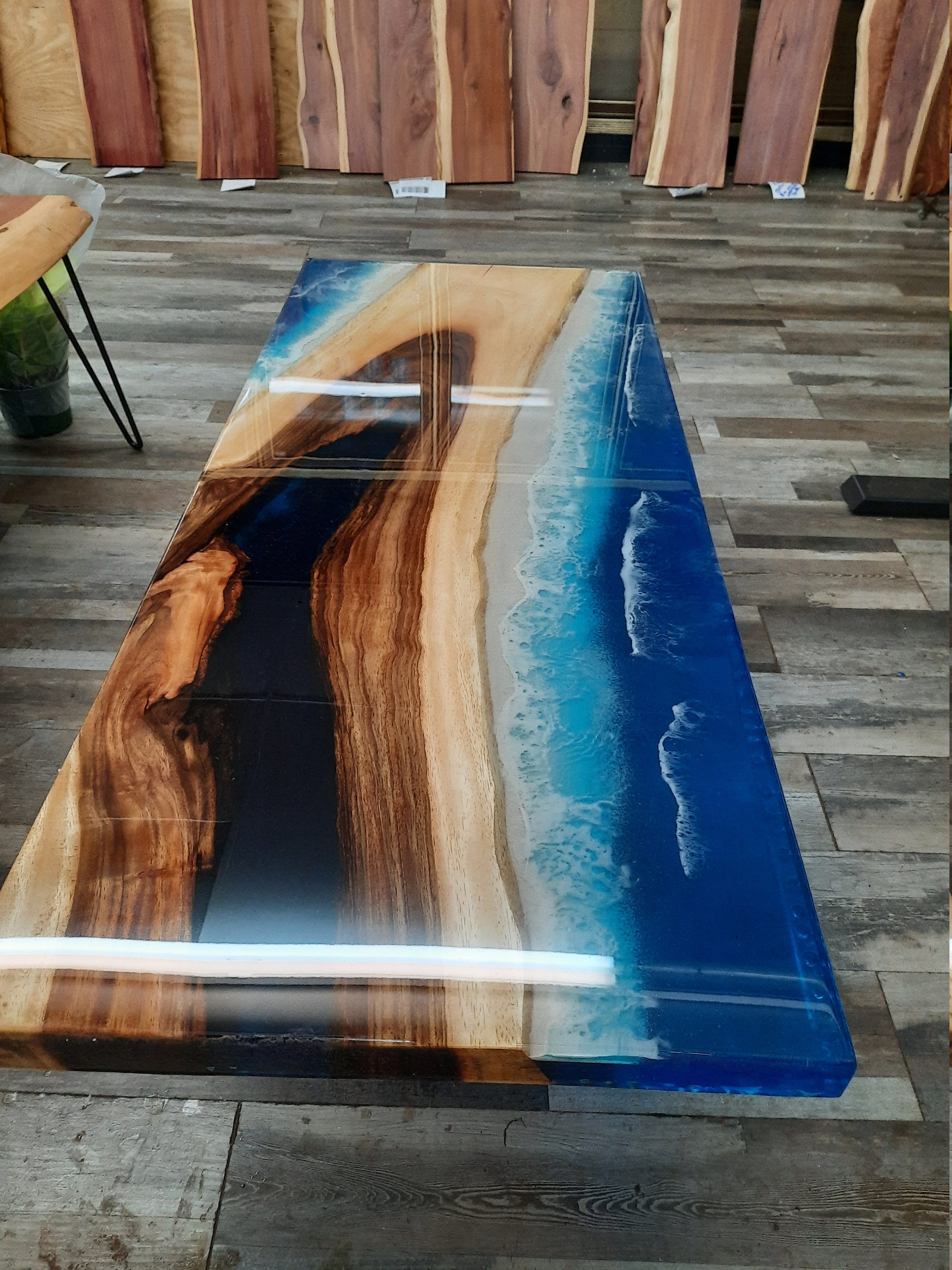 Ocean River Table / Bench Epoxy Coffee Table 47 X - Etsy