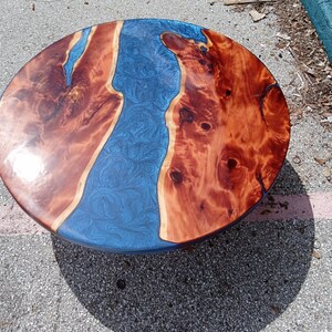 Round Epoxy River Table / Epoxy Table …cedar USA Beautiful ...
