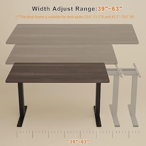 Electric Adjustable Standing Desk Legs Frame Stand up Desk Base Pre-set ...