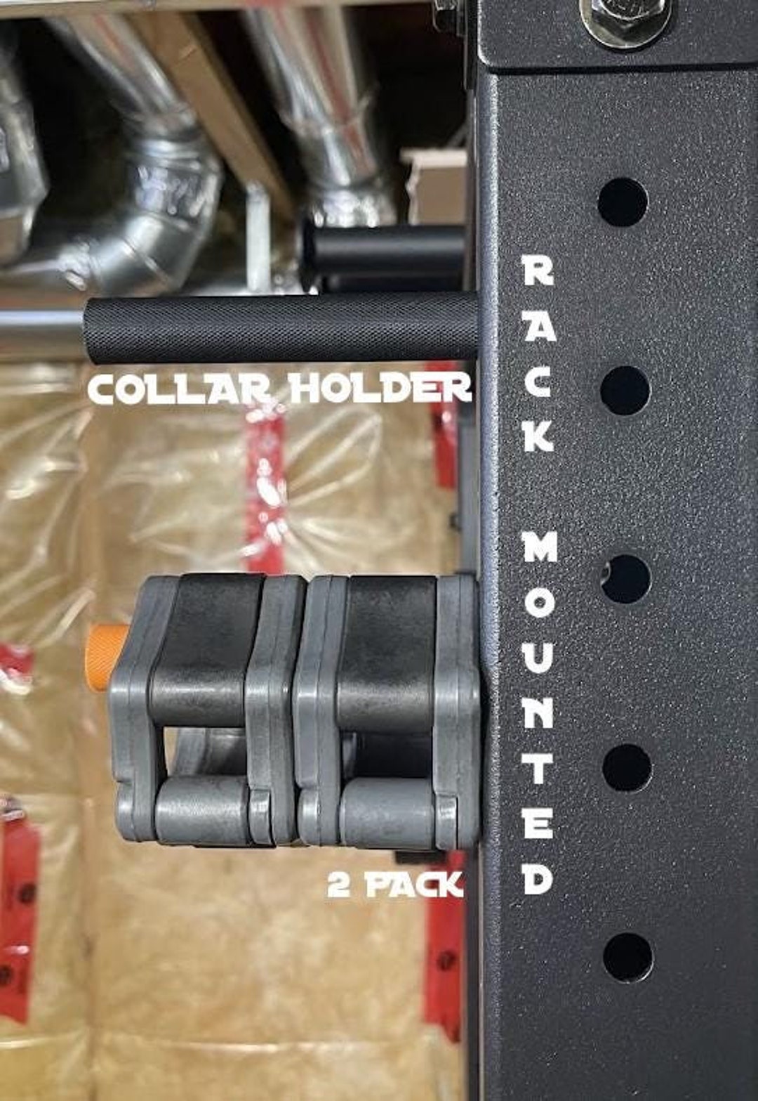 Power Rack Mounted Barbell Collar Holder: Holds 4 Collars - Etsy