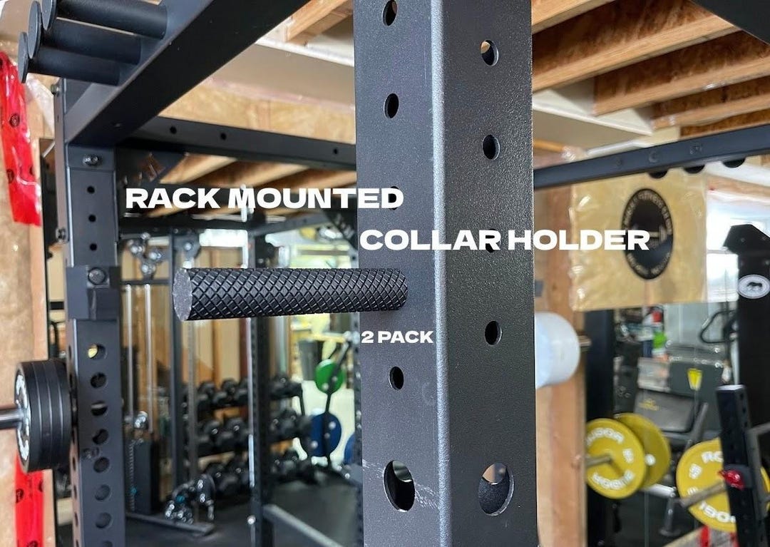 Power Rack Mounted Barbell Collar Holder: Holds 4 Collars - Etsy