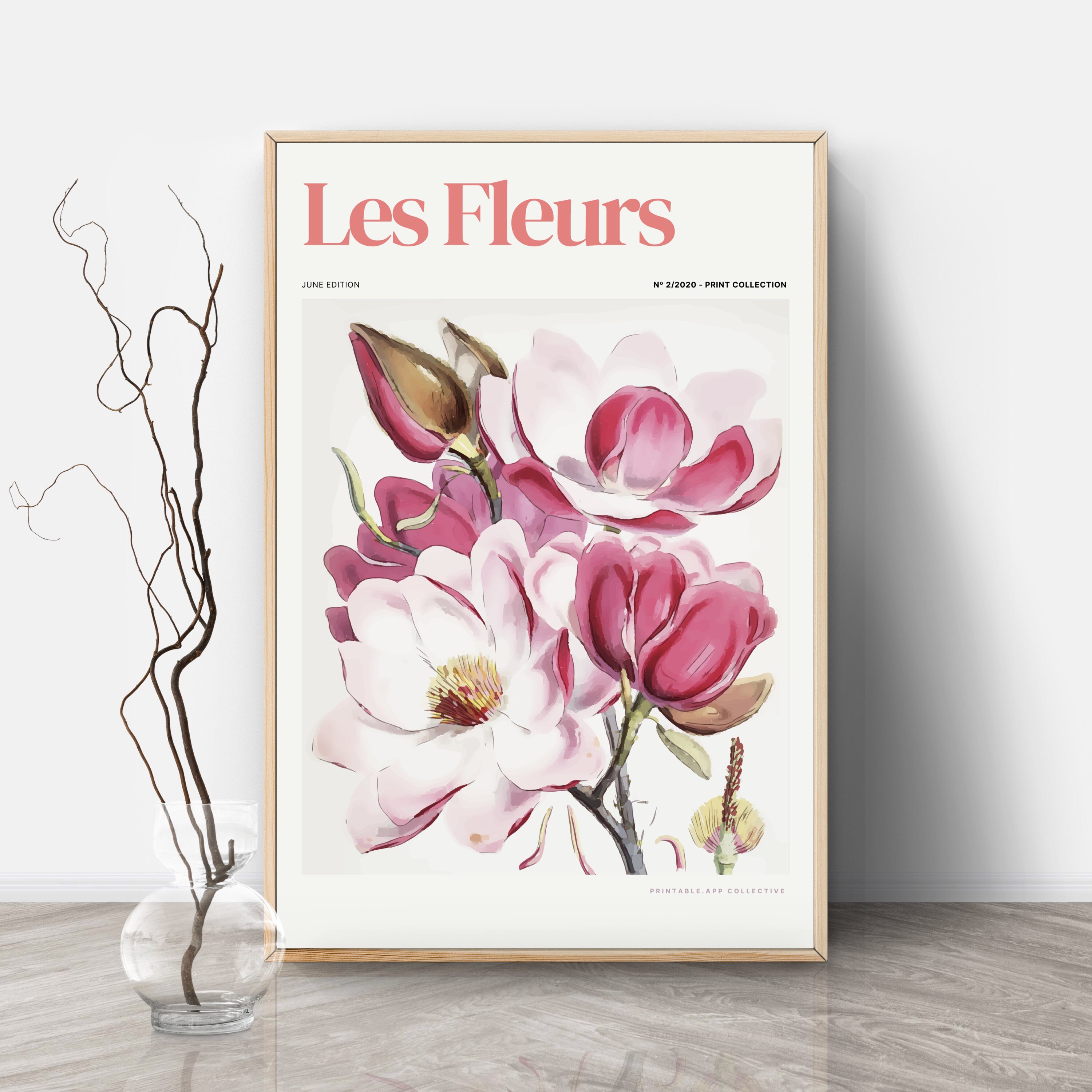 Flower Market Les Fleurs Print, Botanical Poster, Floral Print, Flower ...
