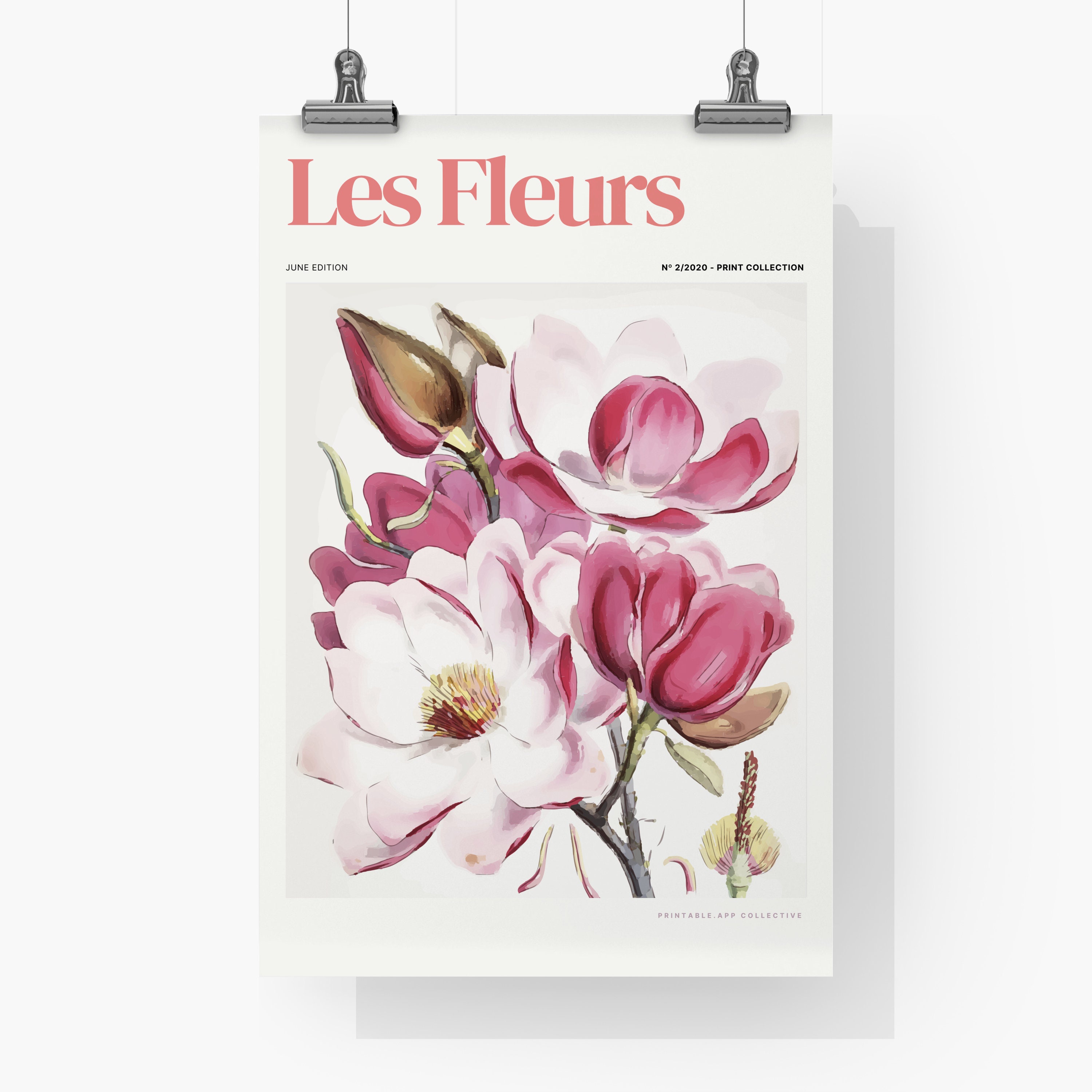 Flower Market Les Fleurs Print, Botanical Poster, Floral Print, Flower ...