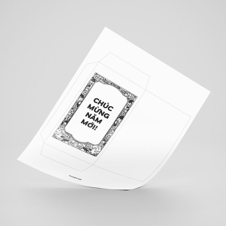 Red Envelope Printable – Bao Lì Xì for Vietnamese Lunar New Year / Tết ...