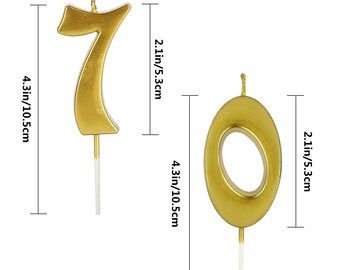 70th Birthday Cake Candles - Etsy