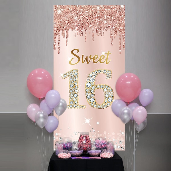 Sweet 16 Banner - Etsy
