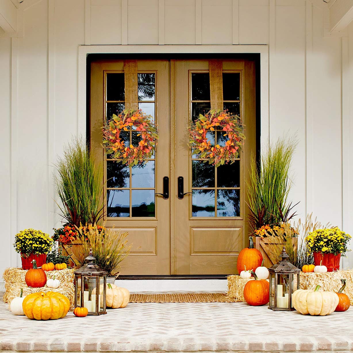 Thanksgiving Wreath Wooden Front Door Decor Turkey Hanger | Etsy