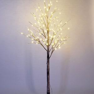 6 Ft Prelit Tree Light 72/132 Warm Light up Tree LED Light Tree Porch ...