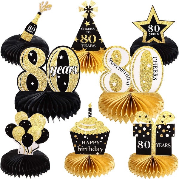 80th Birthday Centerpiece Etsy