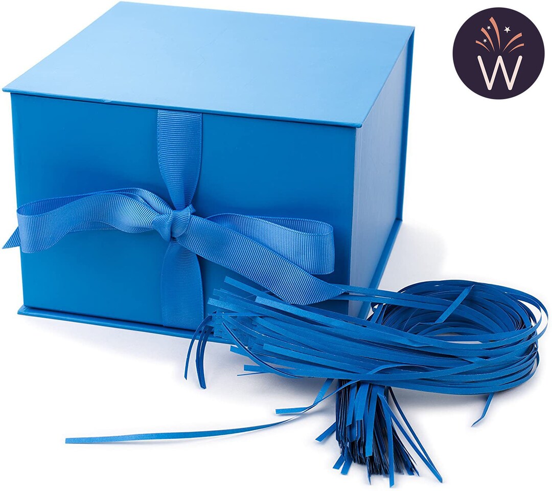 Graduation Gift Box 7 Gift Box With Lid and Paper Fill blue ...