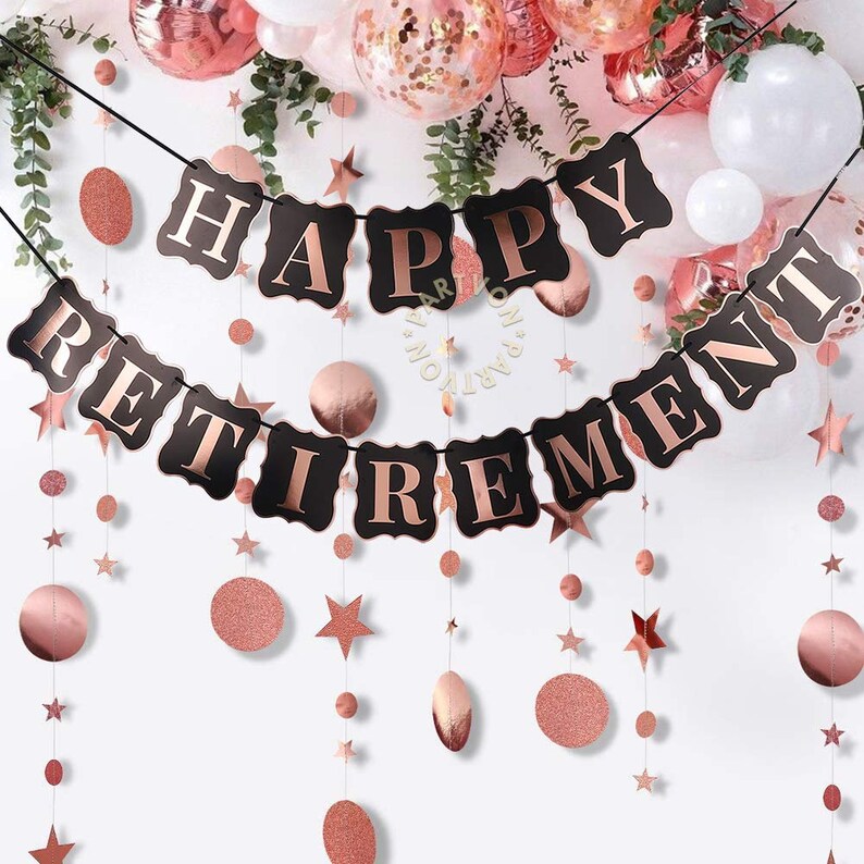 Rose Gold Retirement Party Decorations luxurious Party - Etsy