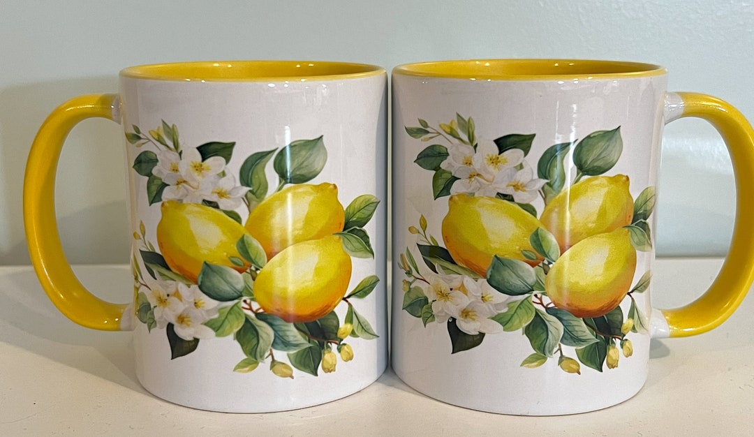 Sunny Lemon Coffee Mug Start Your Day Bright - Etsy