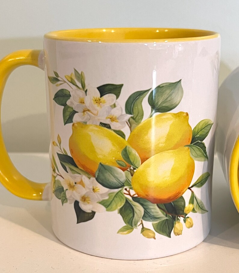 Sunny Lemon Coffee Mug Start Your Day Bright - Etsy