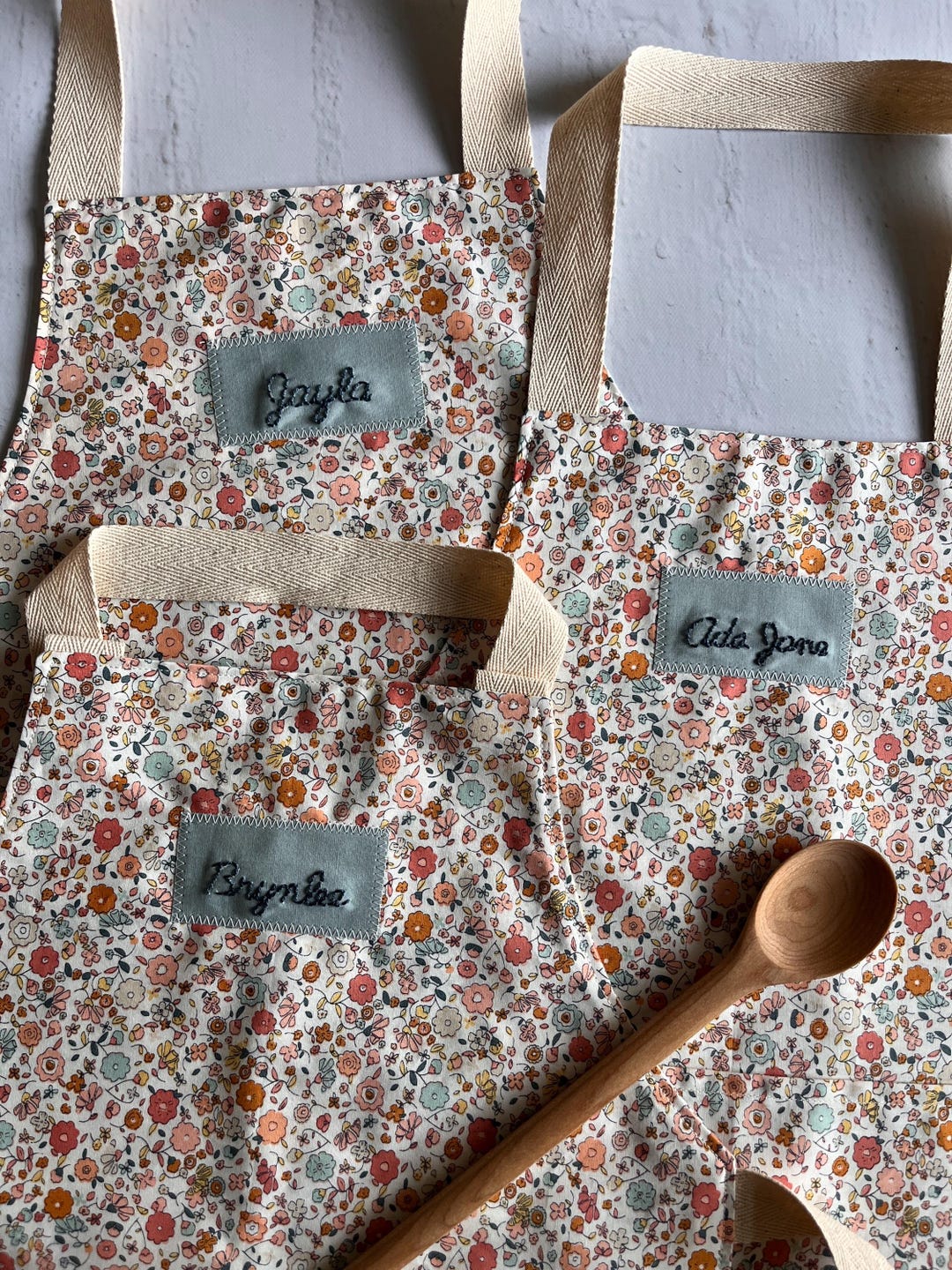 Custom Toddler Kids Floral Apron- Play Apron for Girls- Daisy Apron ...