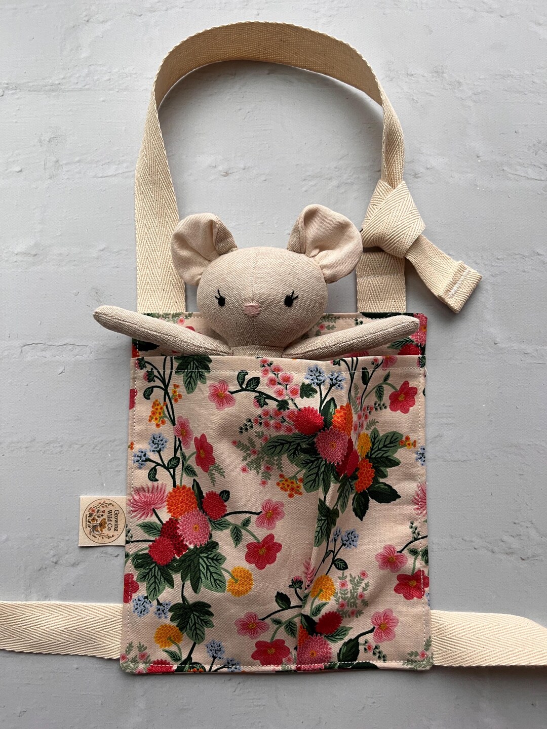 Toddler Stuffy Carrier: Floral Doll Carrier, Pretend Play Gift - Etsy