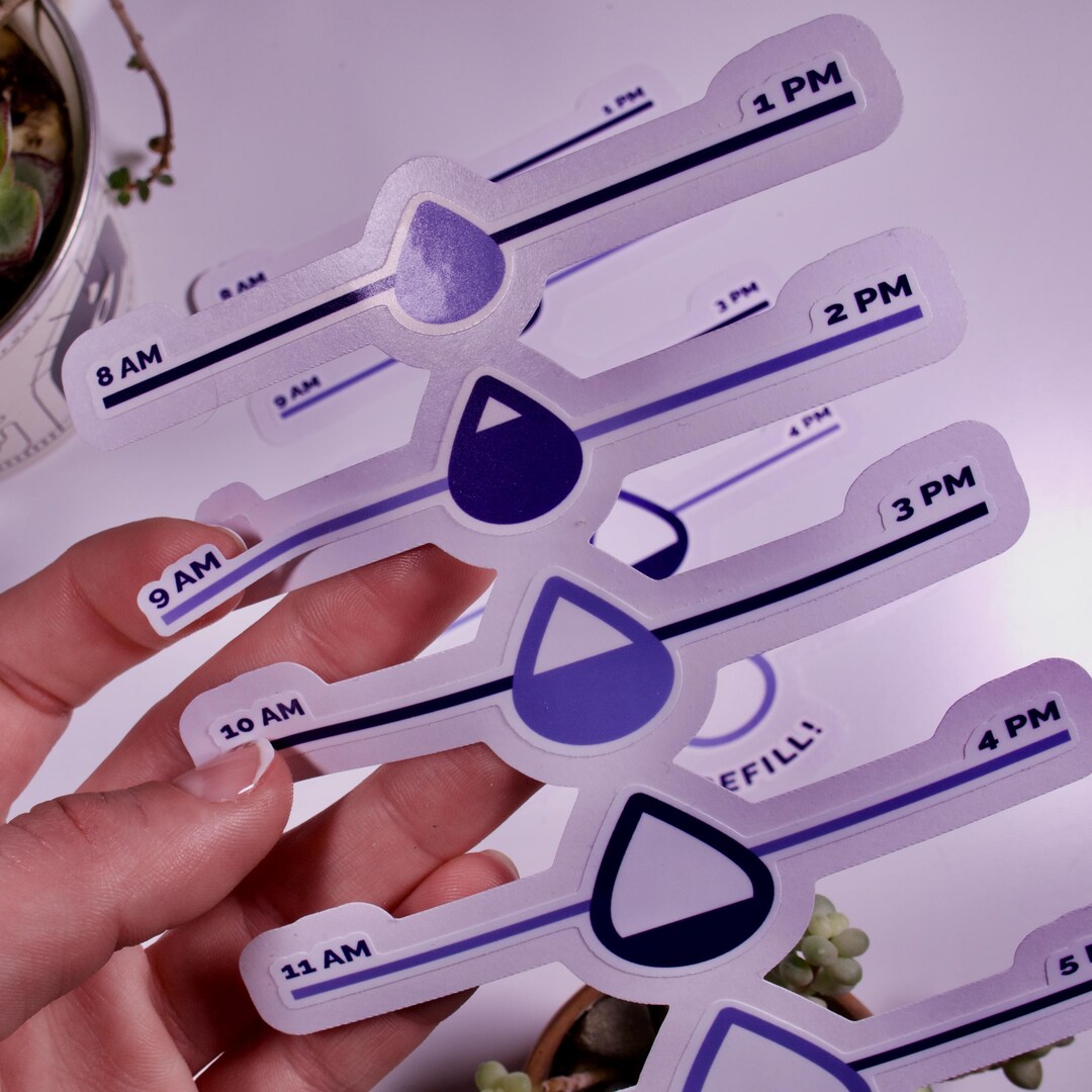 Hydration Sticker for Water Bottles – Daily Water Intake Tracker ...