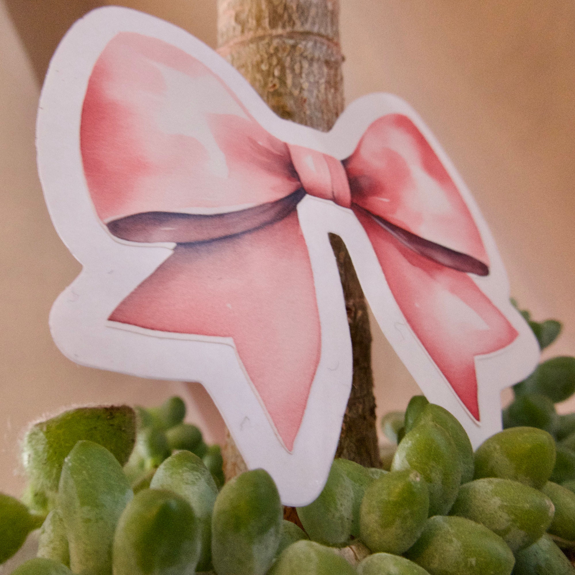 Pink Bow Sticker Water Color Helmet Sticker Girly Girl Gift Water ...