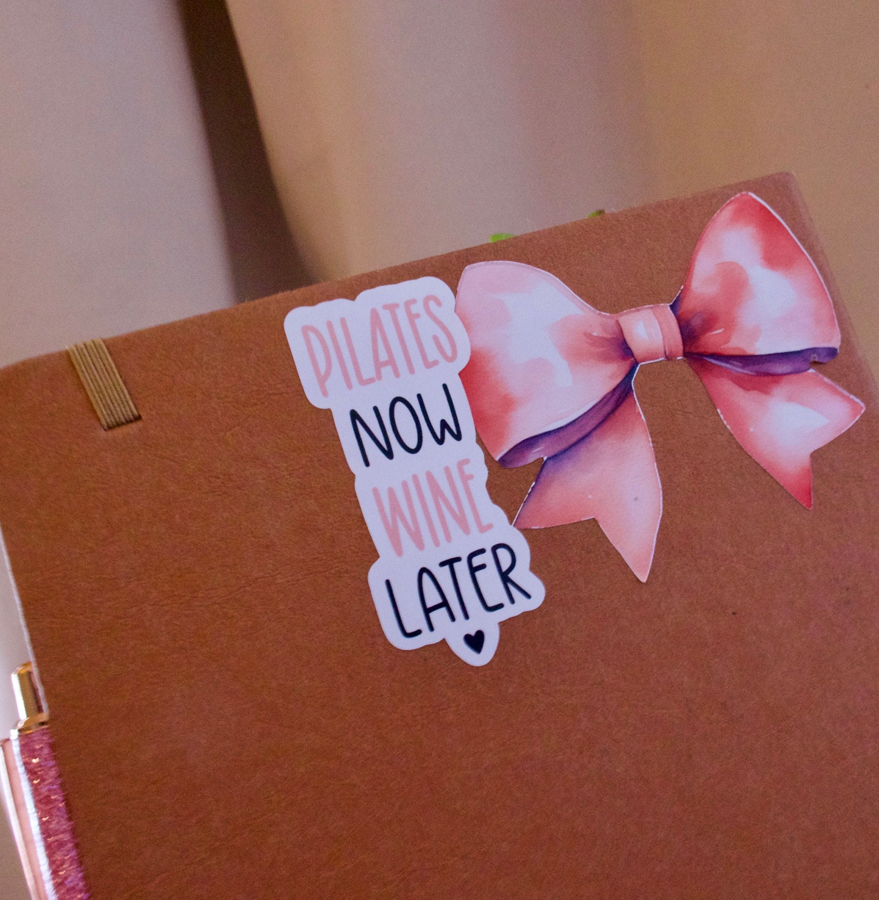 Pink Bow Sticker Water Color Helmet Sticker Girly Girl Gift Water ...