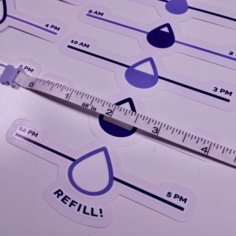 Hydration Sticker for Water Bottles – Daily Water Intake Tracker ...